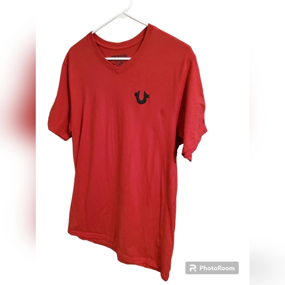 True Religion | Shirts | Used Mens Red True Religion Tee Shirt | Poshmark